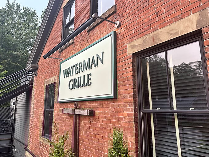 The sign might be simple, but what happens inside is culinary magic with a spectacular water view.