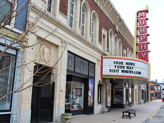 Wilmington's Murphy Theatre marquee beckons like a friendly neighbor inviting you over for coffee and genuine conversation about life.