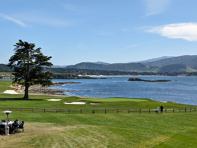 Golf course views that'll make you forget your scorecard. Even non-golfers can appreciate this marriage of manicured greens and wild Pacific blues.