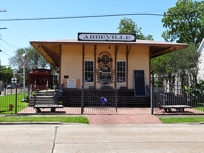 The historic Abbeville Depot stands as a charming reminder of simpler times, when train whistles—not smartphone notifications—marked the rhythm of small-town life.