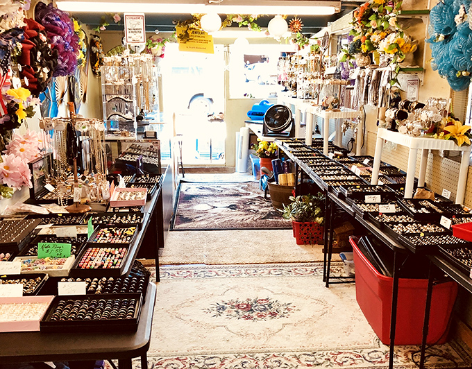 Jewelry displays that would make Elizabeth Taylor pause mid-shopping spree. One person's "too much" is another's "just getting started."