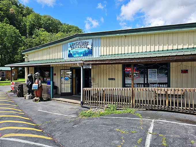 Adventure Damascus indeed! This outfitter stands ready to equip you for whatever trail calls your name, with mountains practically beckoning from the doorstep.