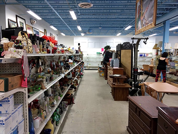 Where one person's "no longer needed" becomes another's "exactly what I was looking for"—the magical exchange happens daily at this entrance.