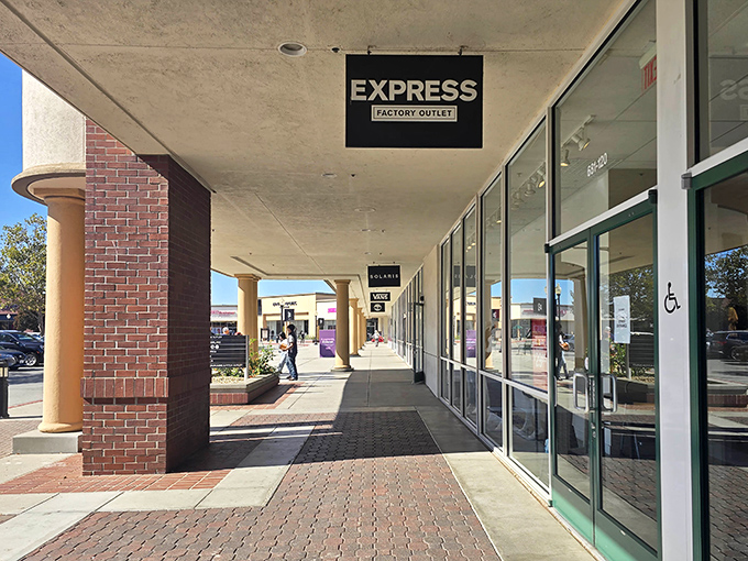 Walking these brick-lined pathways feels like a treasure hunt for grown-ups, with Express Factory Outlet just one gem waiting to be discovered.