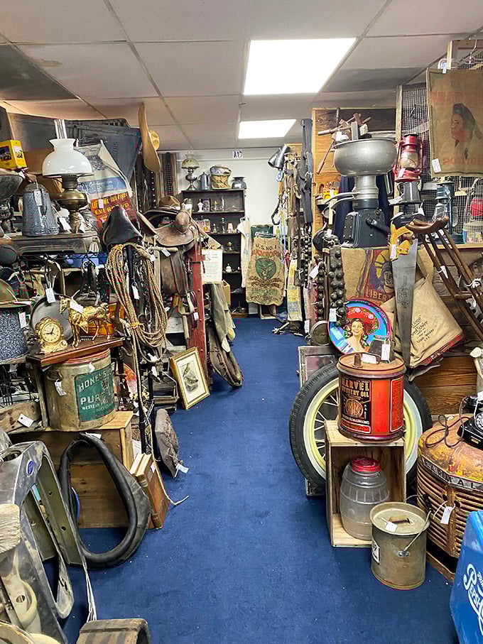 Down the rabbit hole of Americana where every turn reveals another "I remember that!" moment. Grandma's kitchen meets Wild West saloon.