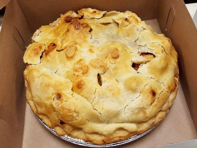 Golden, flaky crust with perfectly crimped edges&mdash;this isn't just apple pie, it's edible architecture with soul.