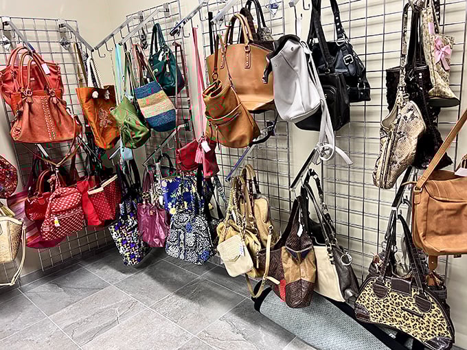 Handbag heaven! This colorful collection of purses and totes would make Carrie Bradshaw swoon&mdash;without the Manhattan price tags that require a second mortgage.