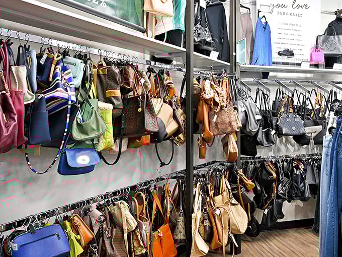 Handbag heaven for the accessory obsessed! Like a library of fashion history where every purse has previous adventures and awaits new ones.