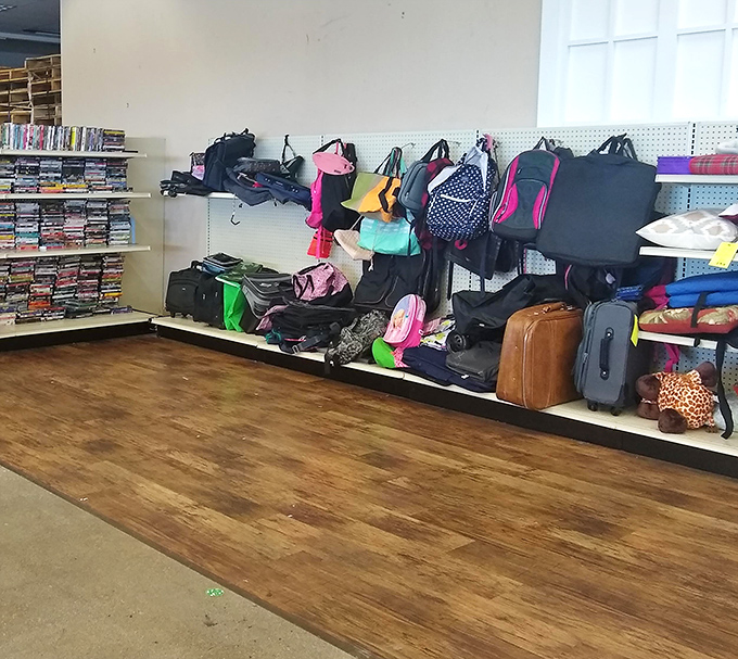 From vintage suitcases to modern backpacks, the bag section is where road trip dreams and back-to-school solutions come together in budget-friendly harmony.