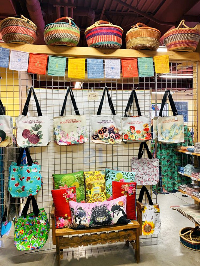 These aren't just shopping bags; they're wearable souvenirs that announce to the world, "Yes, I have excellent taste in both produce AND accessories."