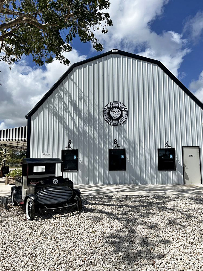 The farm's sleek white barn isn't just photogenic&mdash;it's the headquarters of berry operations, where fruit dreams become delicious reality.