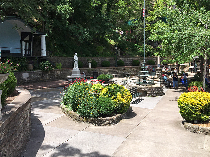 Basin Spring Park offers a peaceful oasis where visitors have been "taking the waters" since Victorian times, minus the questionable medical advice.