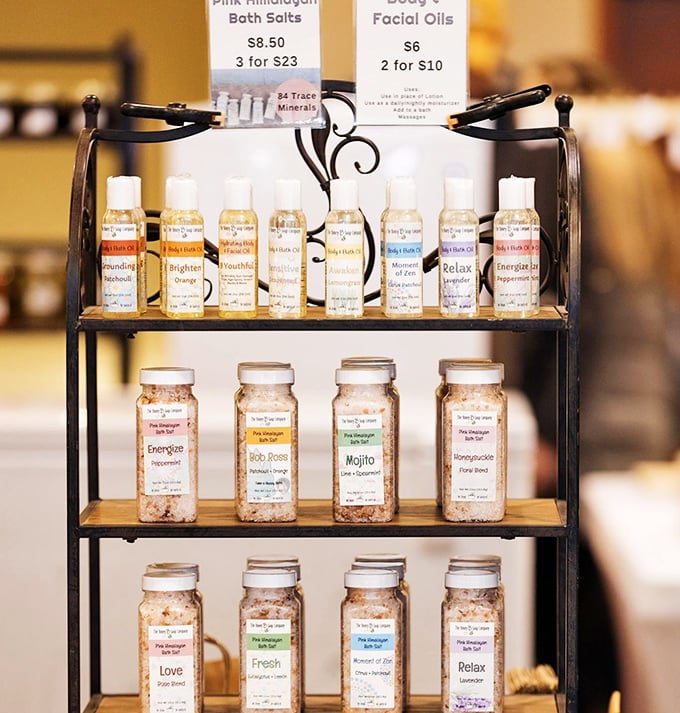 These artisanal bath products lined up like soldiers of self-care are ready to transform your bathroom into the relaxation headquarters you deserve.