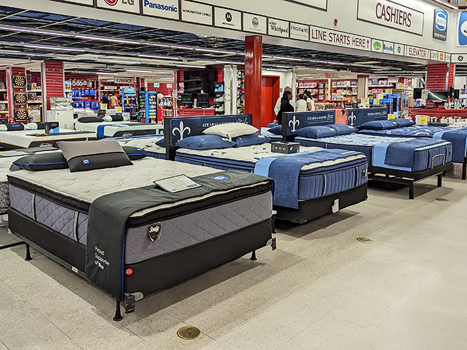 When you've shopped until you've dropped, these discounted mattresses offer a tempting place to test your exhaustion levels.