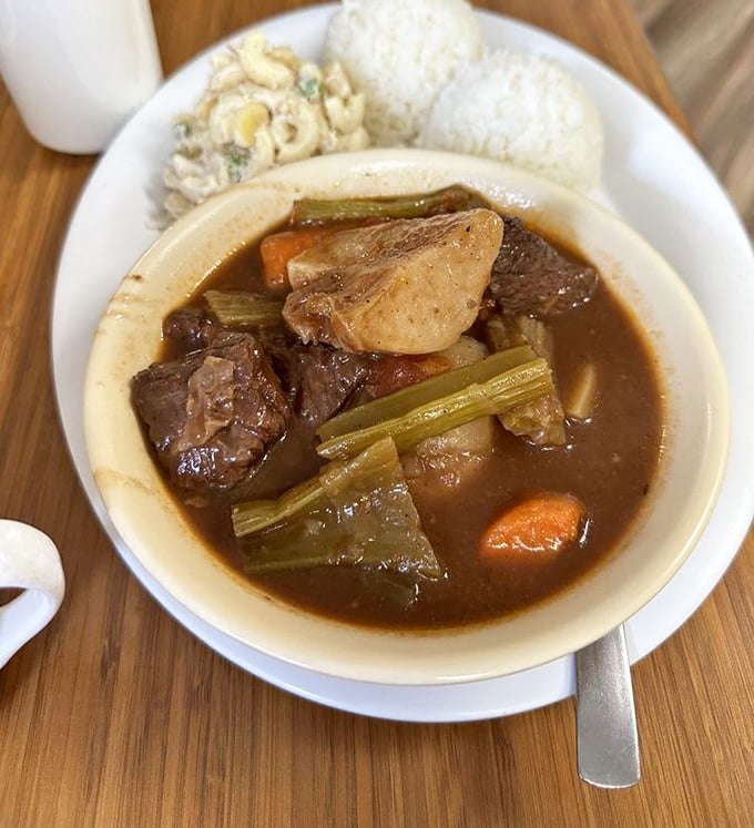 This isn't just beef stew &ndash; it's a bowl of island history, with chunks of meat so tender they surrender at the mere sight of your spoon.