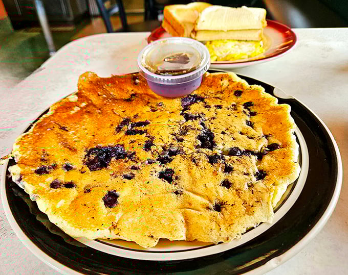 The legendary blueberry pancake&mdash;a golden disc studded with Vermont berries that makes you question why you'd ever eat anything else for breakfast.