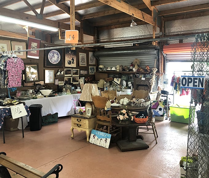 Booth #14 isn't just selling items&mdash;it's offering time travel. Each chair and picture frame comes with its own history, free of charge.