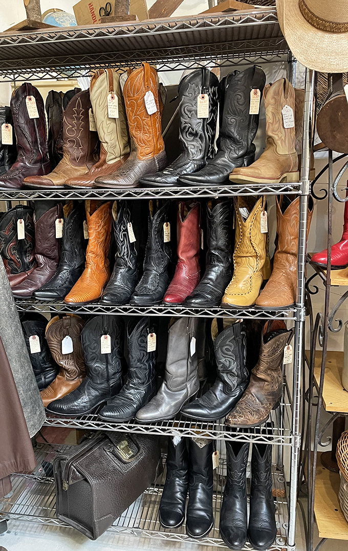 Those cowboy boots have more stories than a Ken Burns documentary, each scuff a chapter.