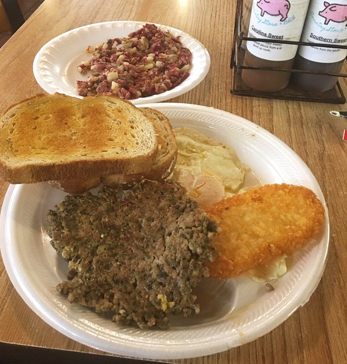 Breakfast of champions, rural Florida-style. That country hash and golden toast aren't just a meal&mdash;they're edible proof that morning glory comes in simple packages.