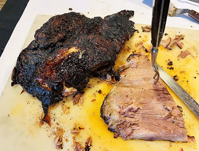 Behold the brisket in all its glory&mdash;sporting a bark so perfect it belongs in a smokehouse hall of fame.