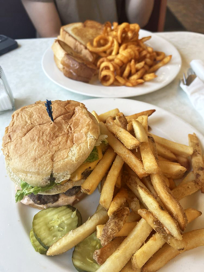 This isn't just a burger &ndash; it's edible nostalgia served with a side of perfectly golden fries that snap just right between your teeth.