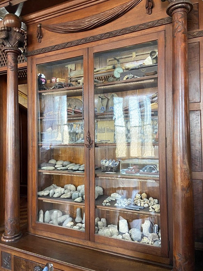 Victorian curiosity cabinet &ndash; where "collecting stuff" was elevated to an art form long before Marie Kondo suggested we throw it all away.