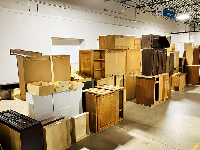 Cabinet heaven! From oak to maple, these kitchen castoffs are ready for their second act in your renovation story.