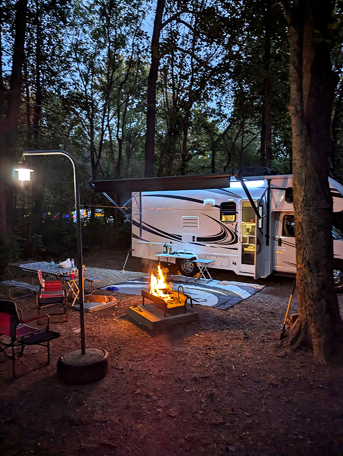 Affordable retirement doesn't mean sacrificing life's simple pleasures &ndash; Charleston's nearby camping spots offer starlit evenings without astronomical price tags.