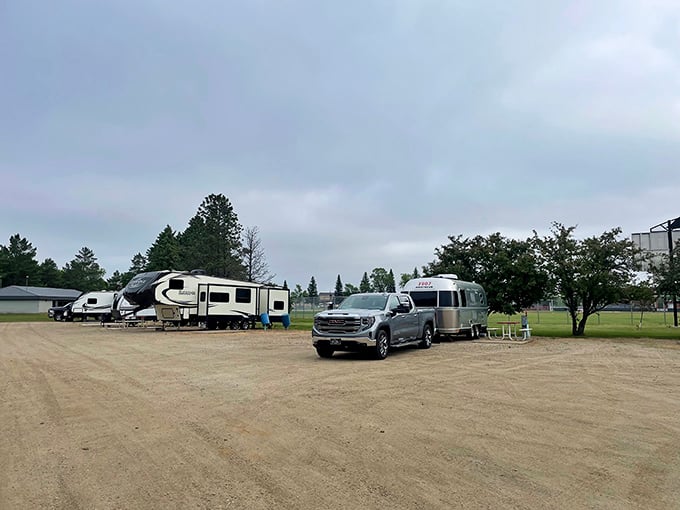 RV paradise awaits road warriors seeking affordable adventure. In Carrington, even nomads find community under vast North Dakota skies.