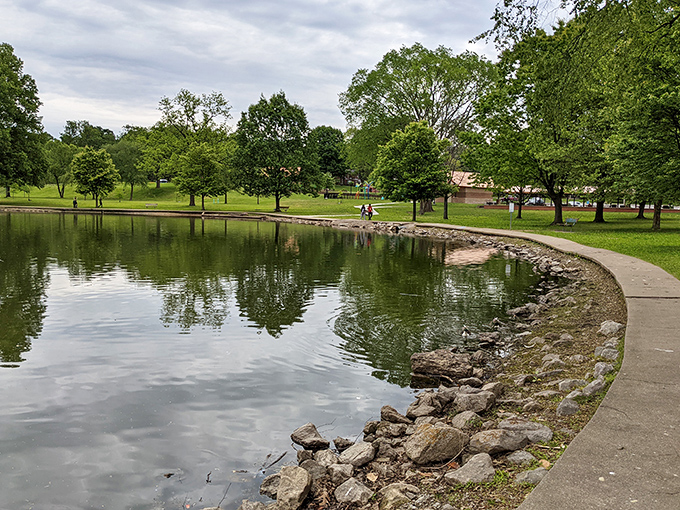 Capaha Park's serene pond offers the perfect escape&mdash;where ducks have right-of-way and reflection is both literal and figurative.