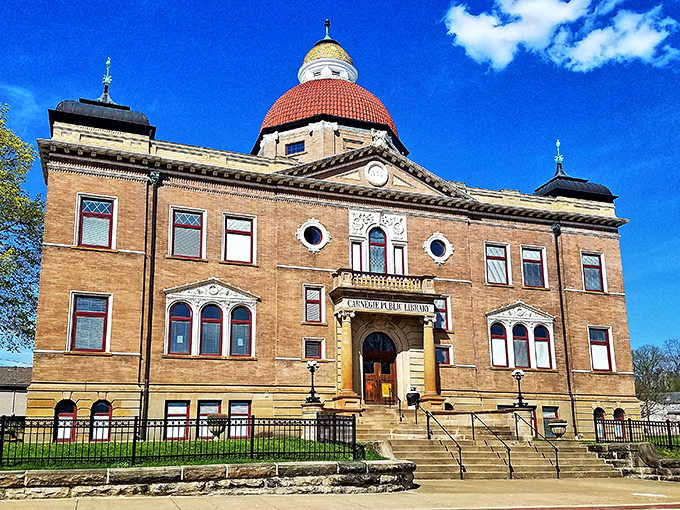 This isn't just any library &ndash; the Carnegie Public Library's ornate dome and brick fa&ccedil;ade showcase an era when communities built temples to knowledge.