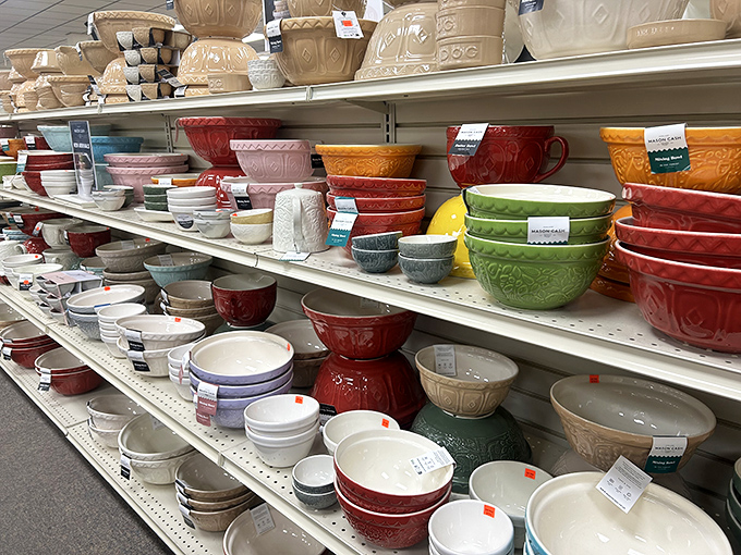 Ceramic bowls in every color of the rainbow. Because somehow food tastes better when served in something that matches your kitchen's personality.