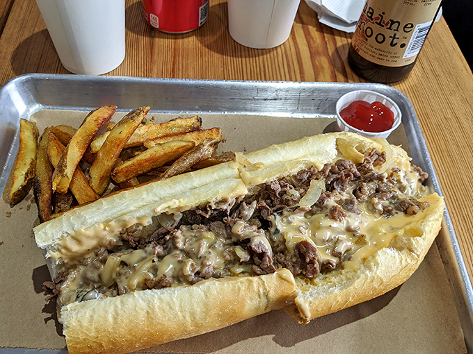 Behold the holy grail of cheesesteaks &ndash; where perfectly chopped ribeye meets molten cheese in a harmony that makes angels sing.