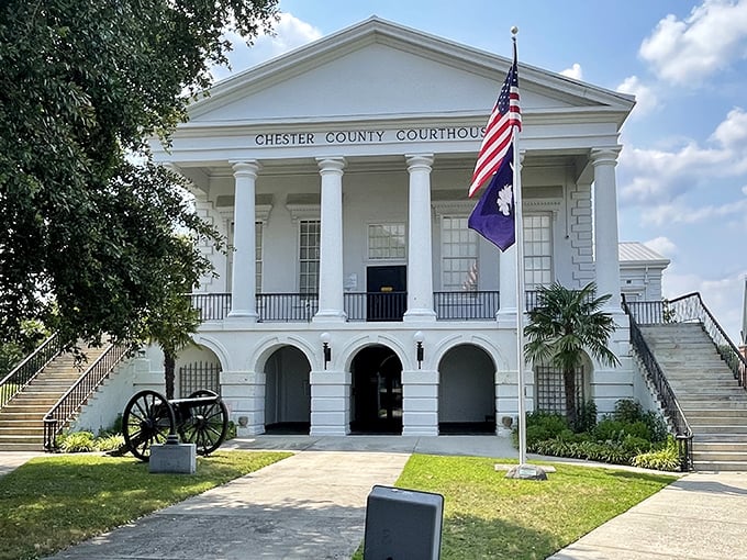 Chester County Courthouse: Stately columns that have witnessed more drama than a season of "Law & Order." This neoclassical beauty has been Chester's crown jewel since 1852.