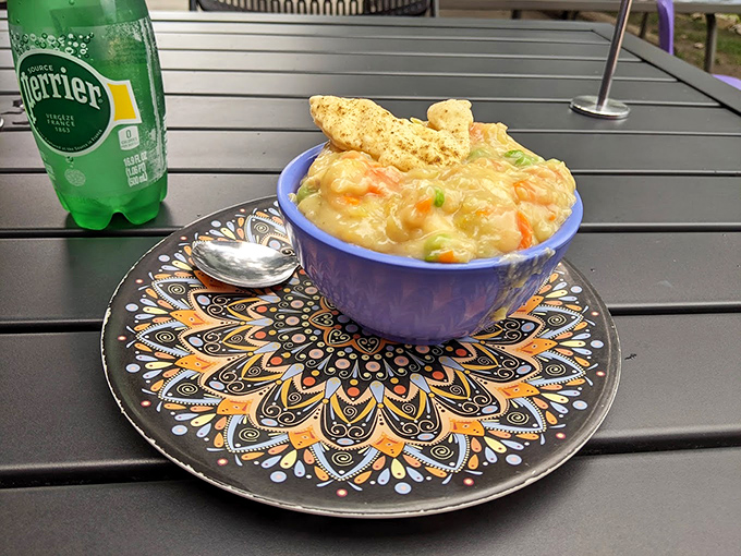 Behold the star of the show: chicken pot pie in a flaky crust bowl that'll make you forget every frozen dinner.