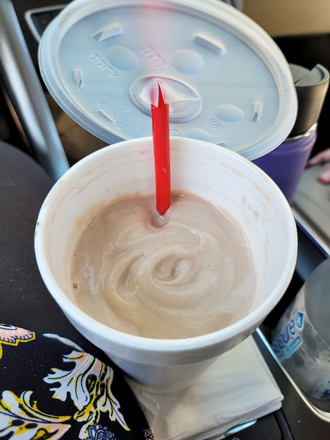 Thick enough to require a spoon, this milkshake isn't going anywhere fast&mdash;except straight to your happiness center. 