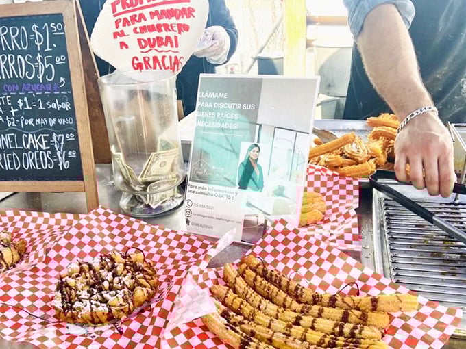 Sweet temptation in its purest form! Churros drizzled with chocolate and caramel create the kind of dessert moment that requires a moment of respectful silence.