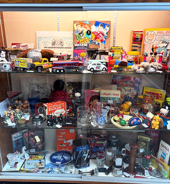 A glass case time capsule of childhood memories. Spot the toy you once begged for but never got.