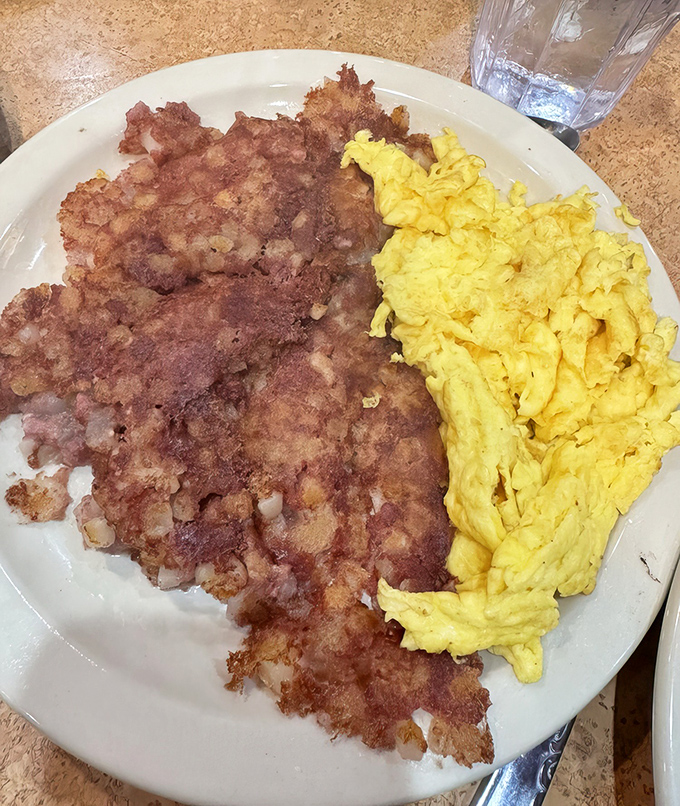 Crispy, golden potato pancakes with fluffy scrambled eggs&mdash;a breakfast duo that's been making mornings better since alarm clocks were invented.