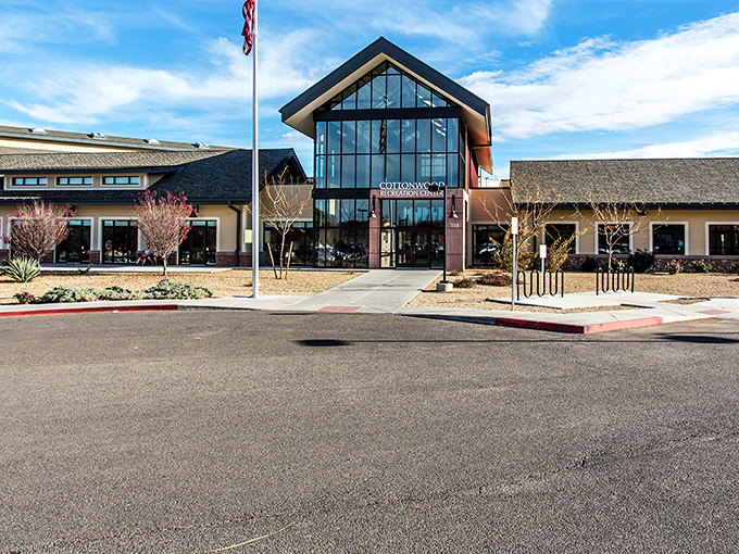 The Recreation Center stands ready to host community gatherings where neighbors still know each other's names.