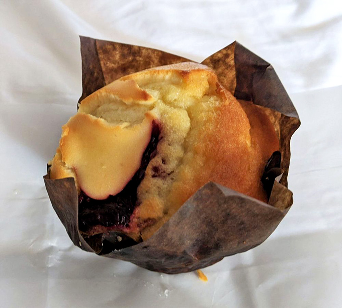 Meet the star of our show: a berry-filled muffin that makes you question every breakfast decision you've ever made.