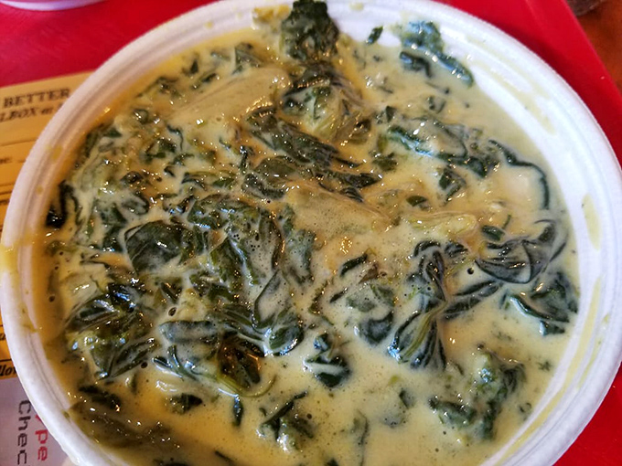 You can't skip the sides! Our creamy, delicious creamed spinach is the perfect complement to your smoked meat feast.