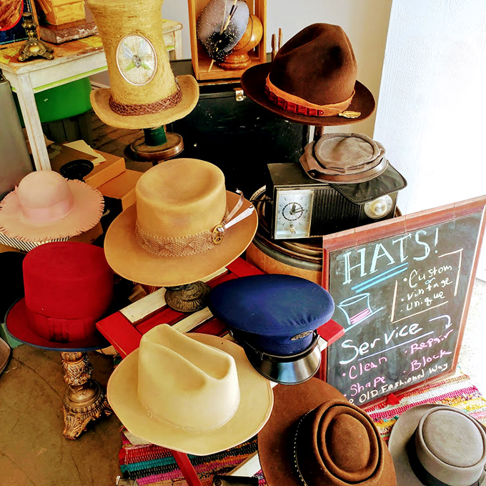 Hat heaven exists! From cowboy classics to military caps, these head-toppers wait patiently for their second act on someone new.