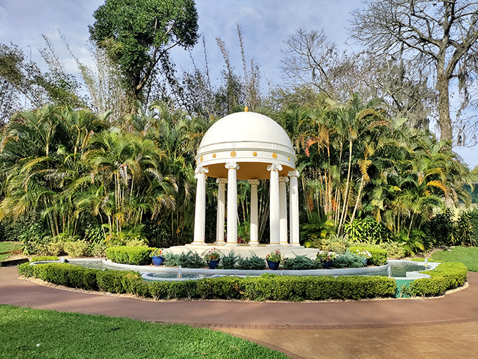 This elegant gazebo in the botanical gardens whispers of Winter Haven's genteel past. Like finding an unexpected Downton Abbey set in the middle of Florida.
