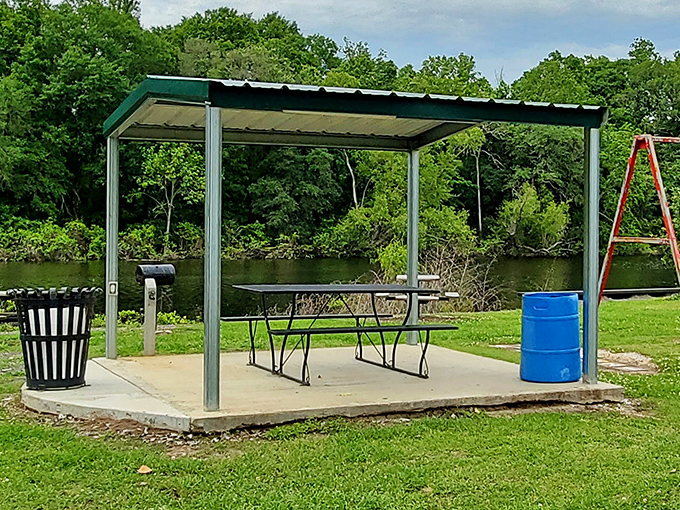 This bayou-side picnic spot proves Louisiana understands that good food tastes even better with a water view.