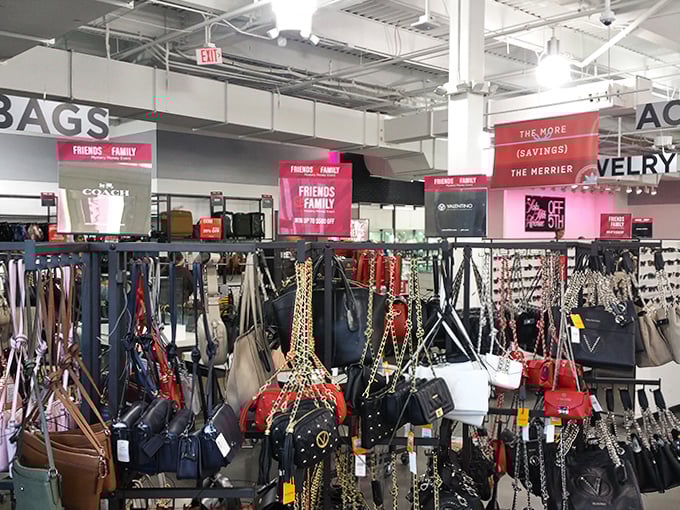 Handbag heaven awaits with rows of discounted designer purses. The only thing better than finding your dream bag is finding it at 60% off.