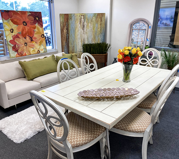 Coastal chic meets practical elegance. This dining set isn't just furniture&mdash;it's the backdrop for your next dinner party humble-brag.