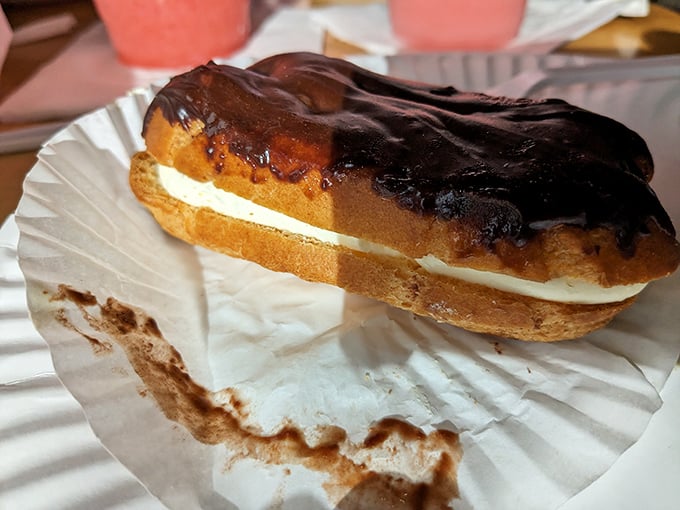 The &eacute;clair that launched a thousand cravings&mdash;perfectly glossy chocolate atop choux pastry filled with vanilla custard that dreams are made of.