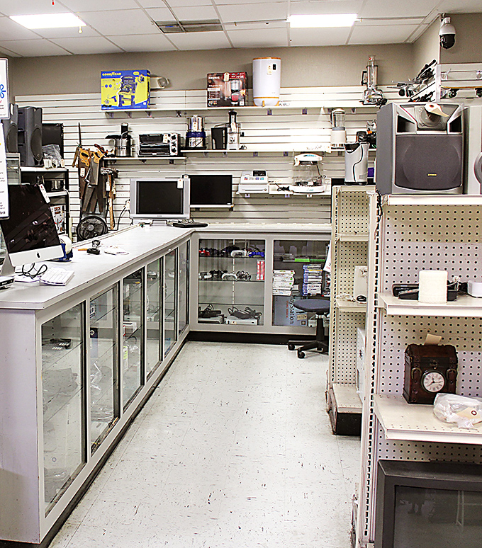 Electronics heaven for the tech-nostalgic shopper. Where else can you find that VCR to play your wedding video from 1992?