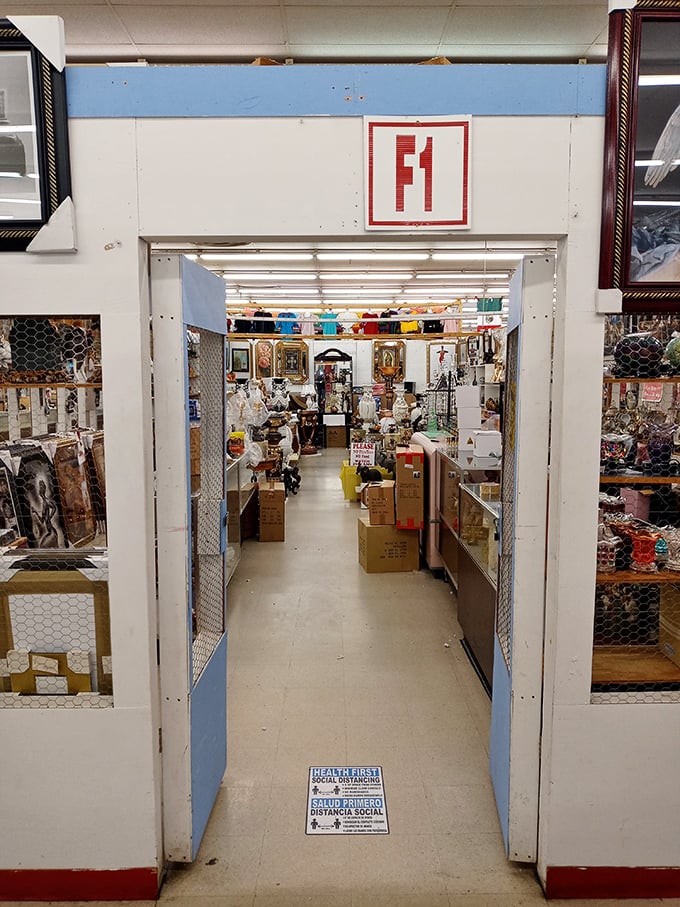 Step through the portal to possibility. Each numbered stall contains its own micro-universe of collectibles, curated by vendors who know their inventory's stories.